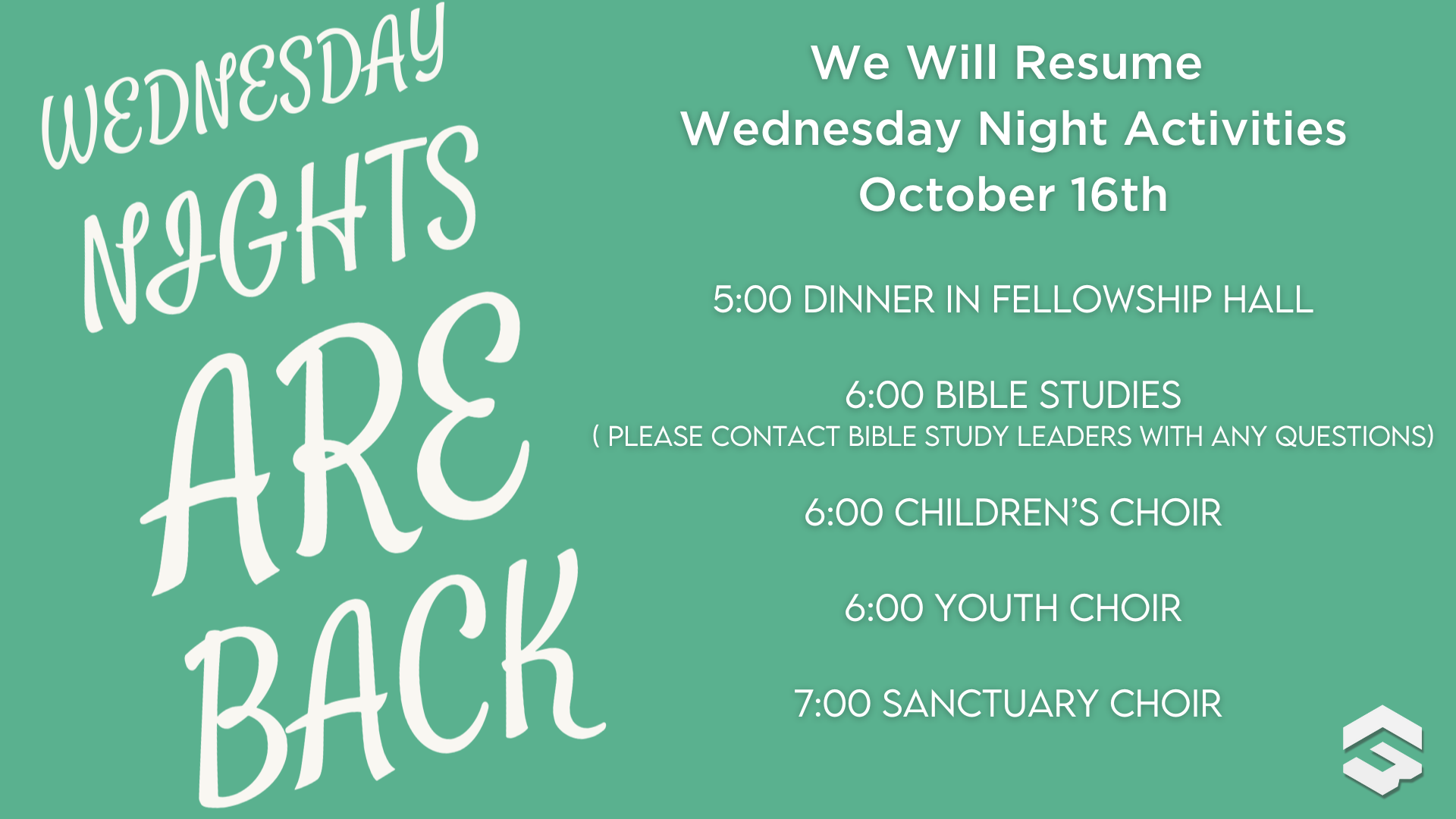 Wednesday Nights – First Baptist Church Augusta